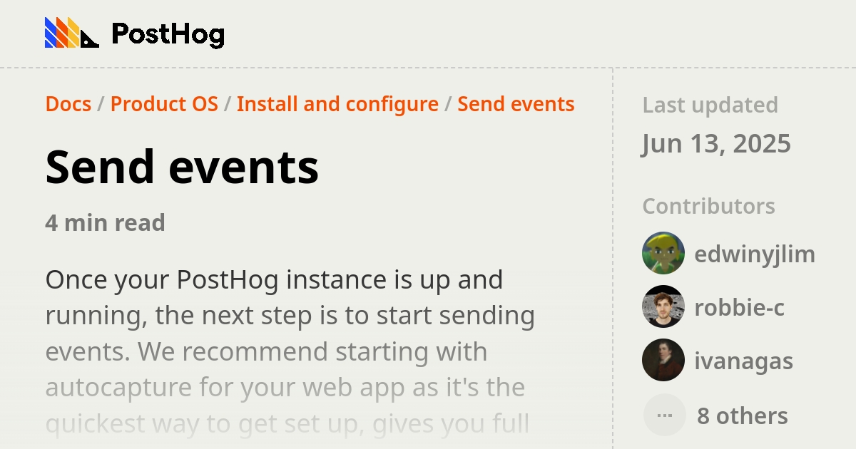 Send events - Docs - PostHog