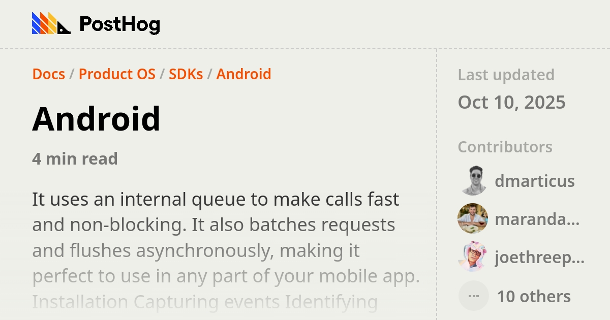 Android - Docs - PostHog