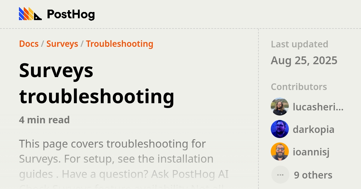 Troubleshooting and FAQs - Docs - PostHog