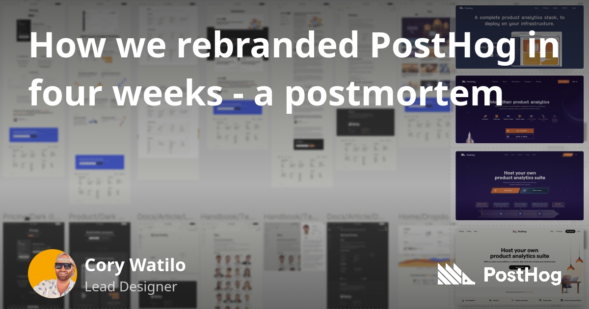 How we rebranded PostHog in four weeks - a postmortem - PostHog